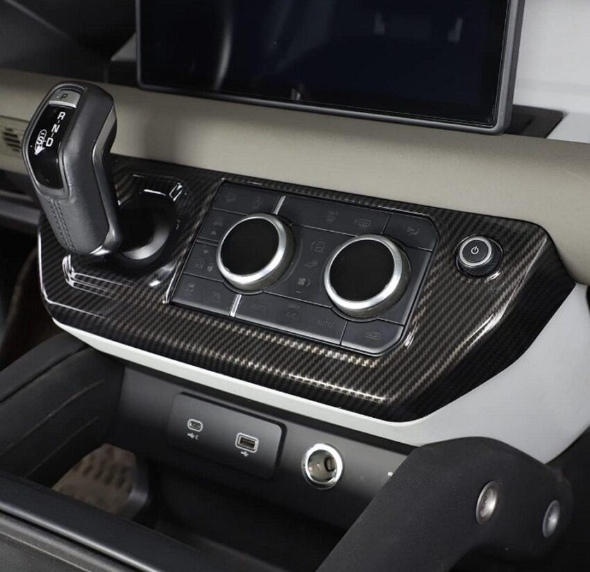 Dry Carbon Fiber Center Console Cover (Sticker) for 2020+ Defender 90 ...